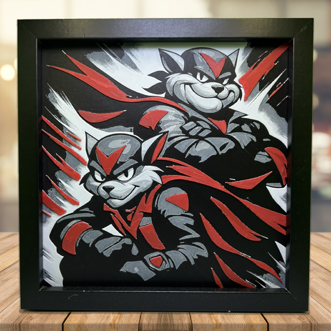 Razor & T-Bone – The Swat Kats 3D Printed Fan Art – 3D PRINTED WALL ART