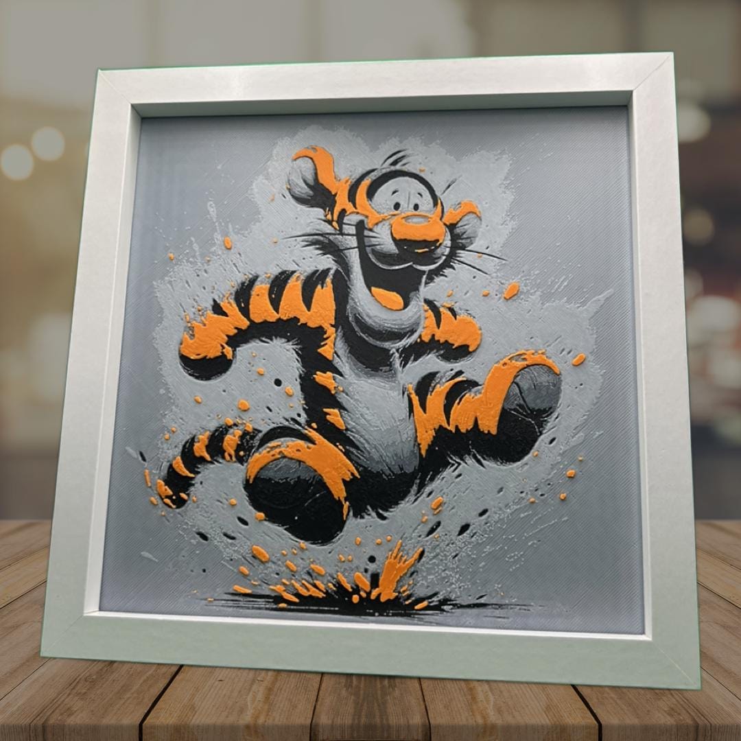Tigger - Winnie the Pooh 3D Printed Fan Art – 3D PRINTED WALL ART