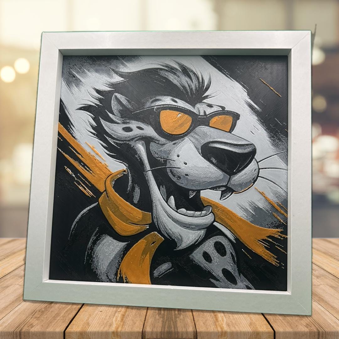 Chester Cheetah - Cheetos 3D Printed Fan Art – 3D PRINTED WALL ART