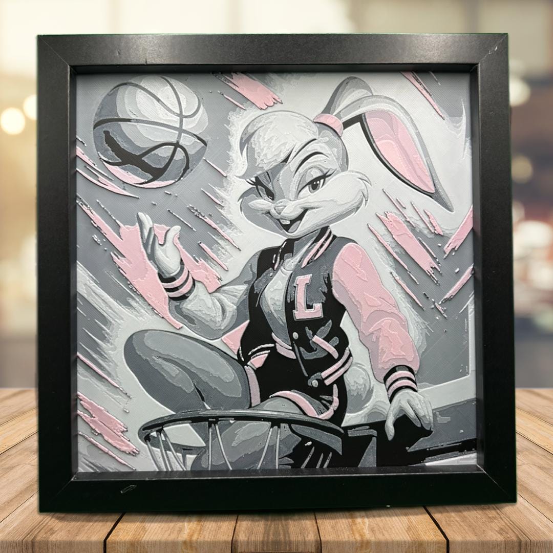 Lola Bunny - Space Jam 3D Printed Fan Art – 3D PRINTED WALL ART