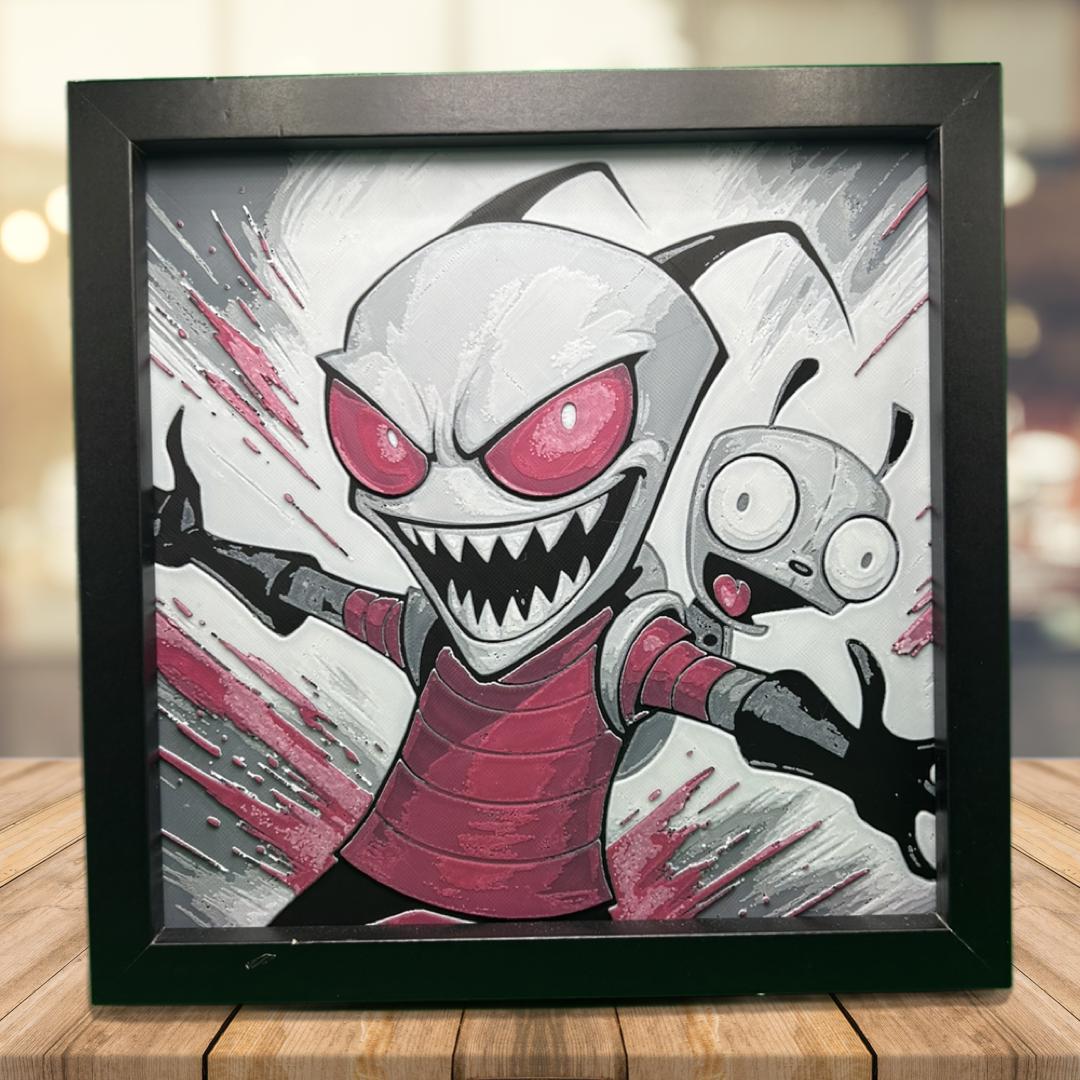Invader Zim 3D Printed Fan Art – 3D PRINTED WALL ART