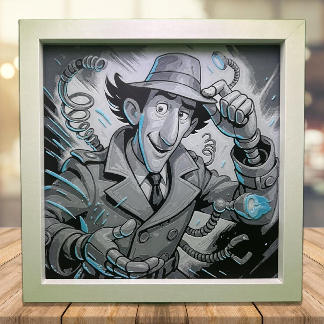Inspector Gadget 3D Printed Fan Art – 3D PRINTED WALL ART